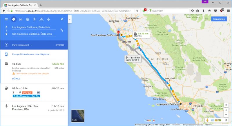Comment préparer un itinéraire avec Google Maps
