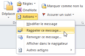 Comment rappeler un mail envoyé avec Outlook