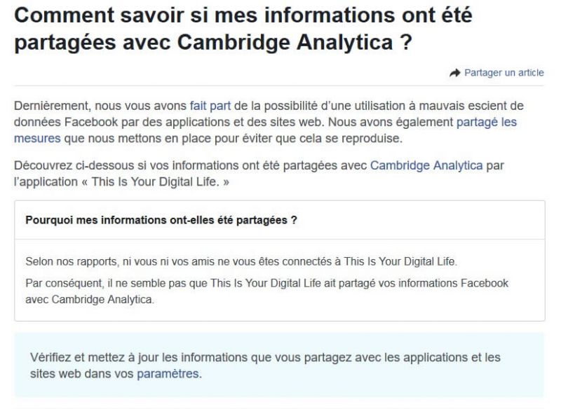 Facebook : Comment savoir si vous êtes concerné par le scandale ...