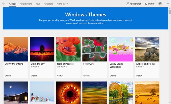 Comment installer de nouveaux thèmes sur Windows 10